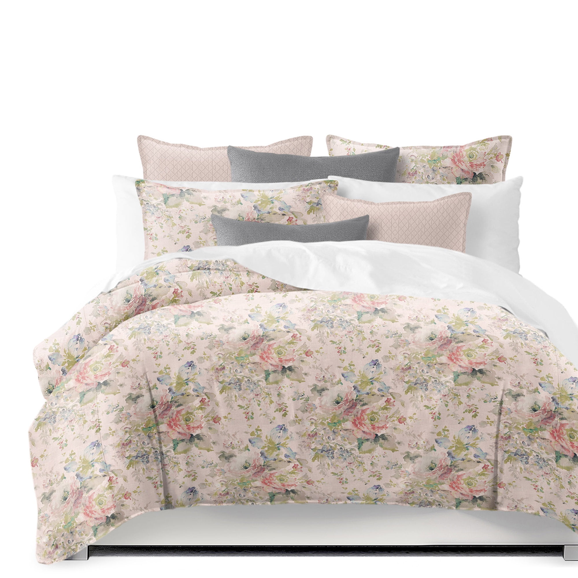 Athena Linen Blush Comforter Set Queen - Walmart.com