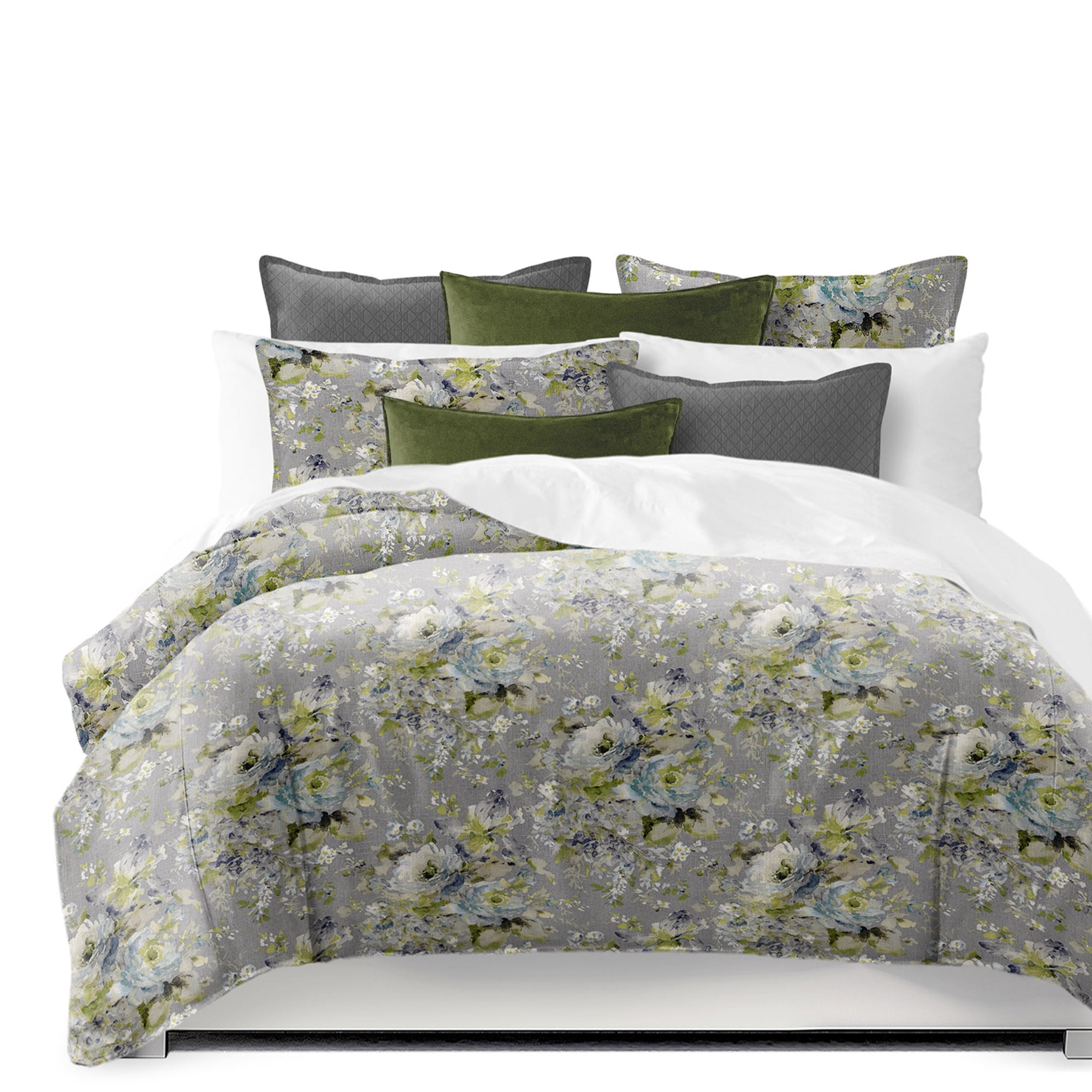 Athena Linen Heather Gray Comforter Set Queen - Walmart.com