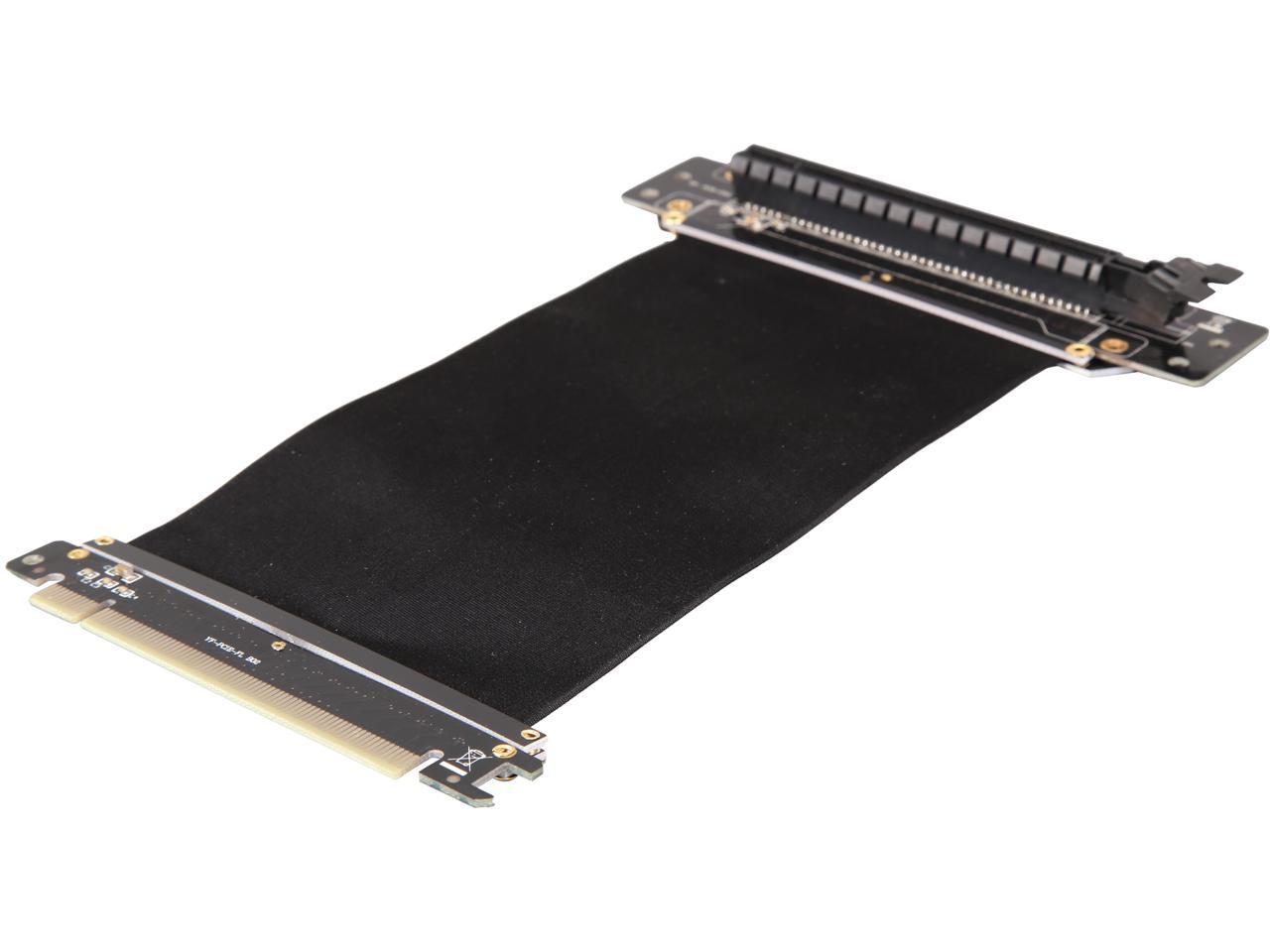 Athena Power 150mm/5.91" CABLE-PCIE16A1-L15V2 90-Degree Left Angle Flexible GPU Server / Gaming ...