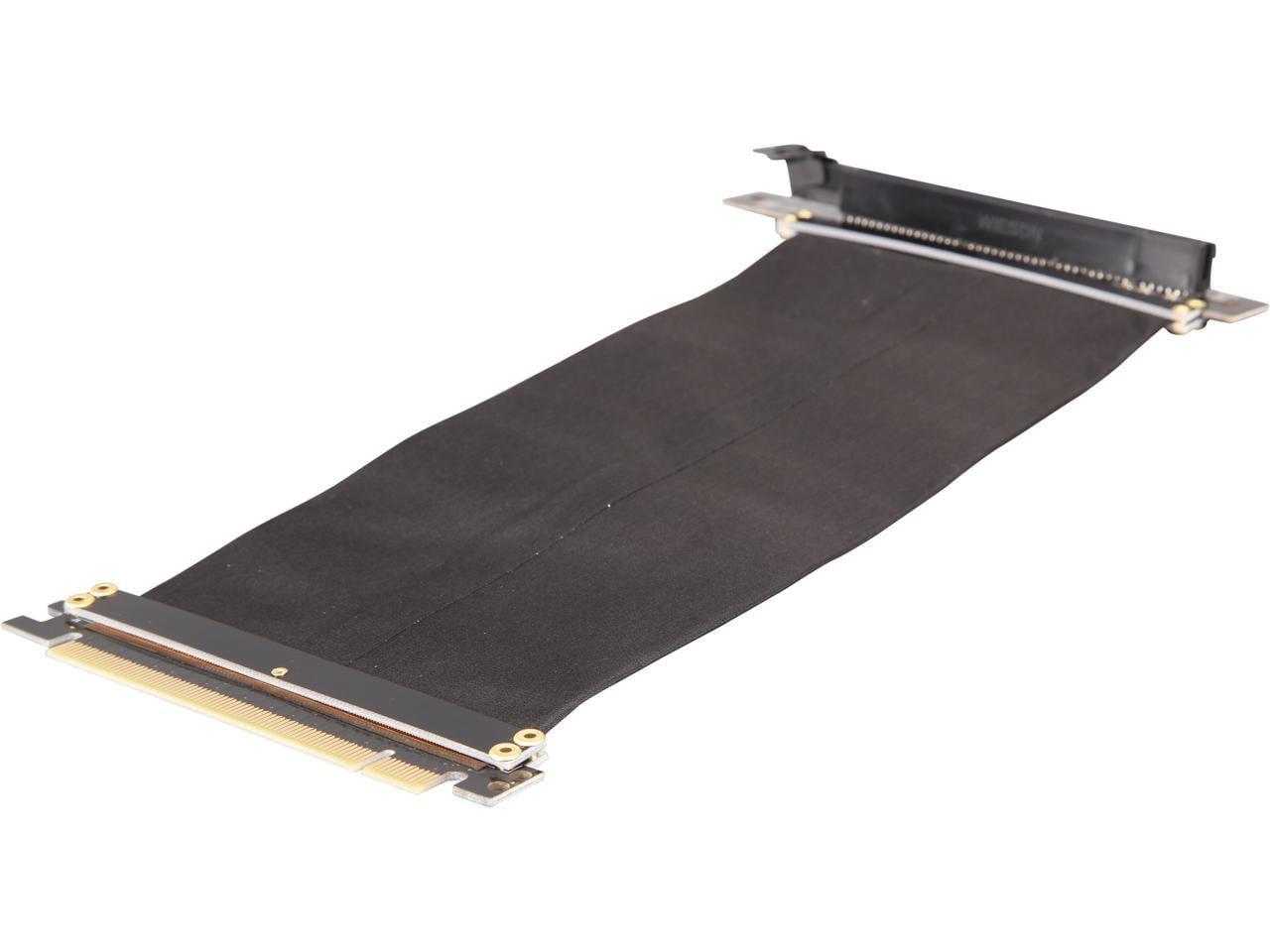 Athena Power 200mm/7.87" CABLE-PCIE16A1-L20V2 90-Degree Left Angle Flexible GPU Server / Gaming ...