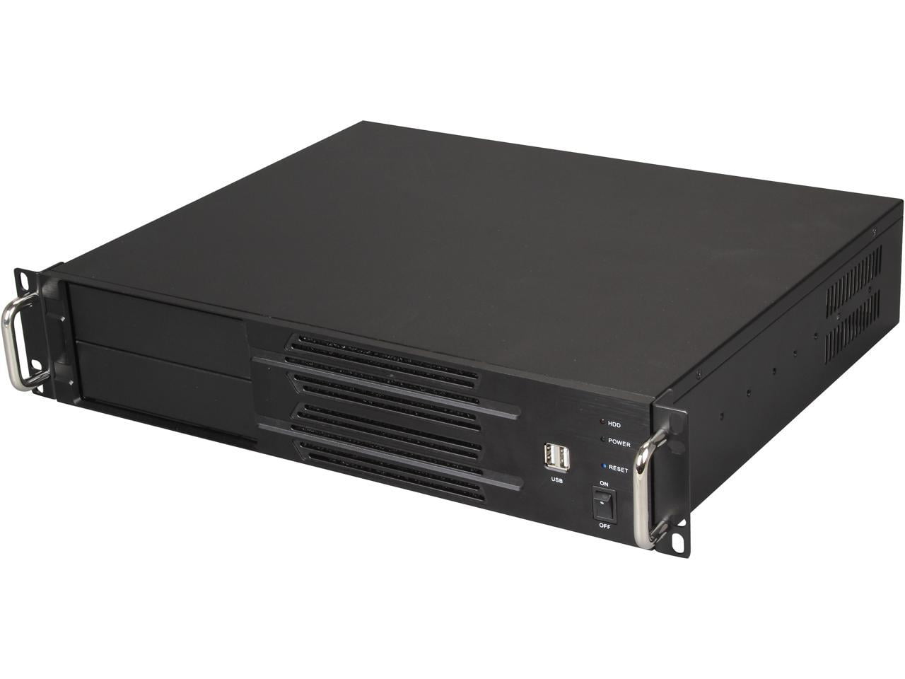 Athena Power RM-2U200H608 Black Aluminum / Steel 2U Rackmount Server ...