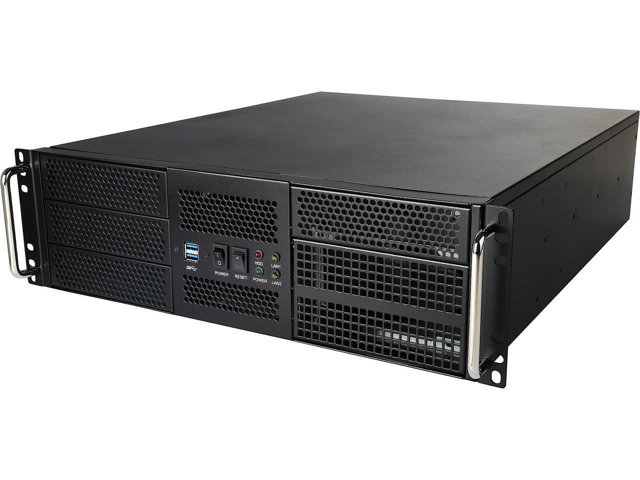 Athena Power RM-3UWIN525 Black 1.2mm SECC 3U Rackmount Server Case PS2 ...