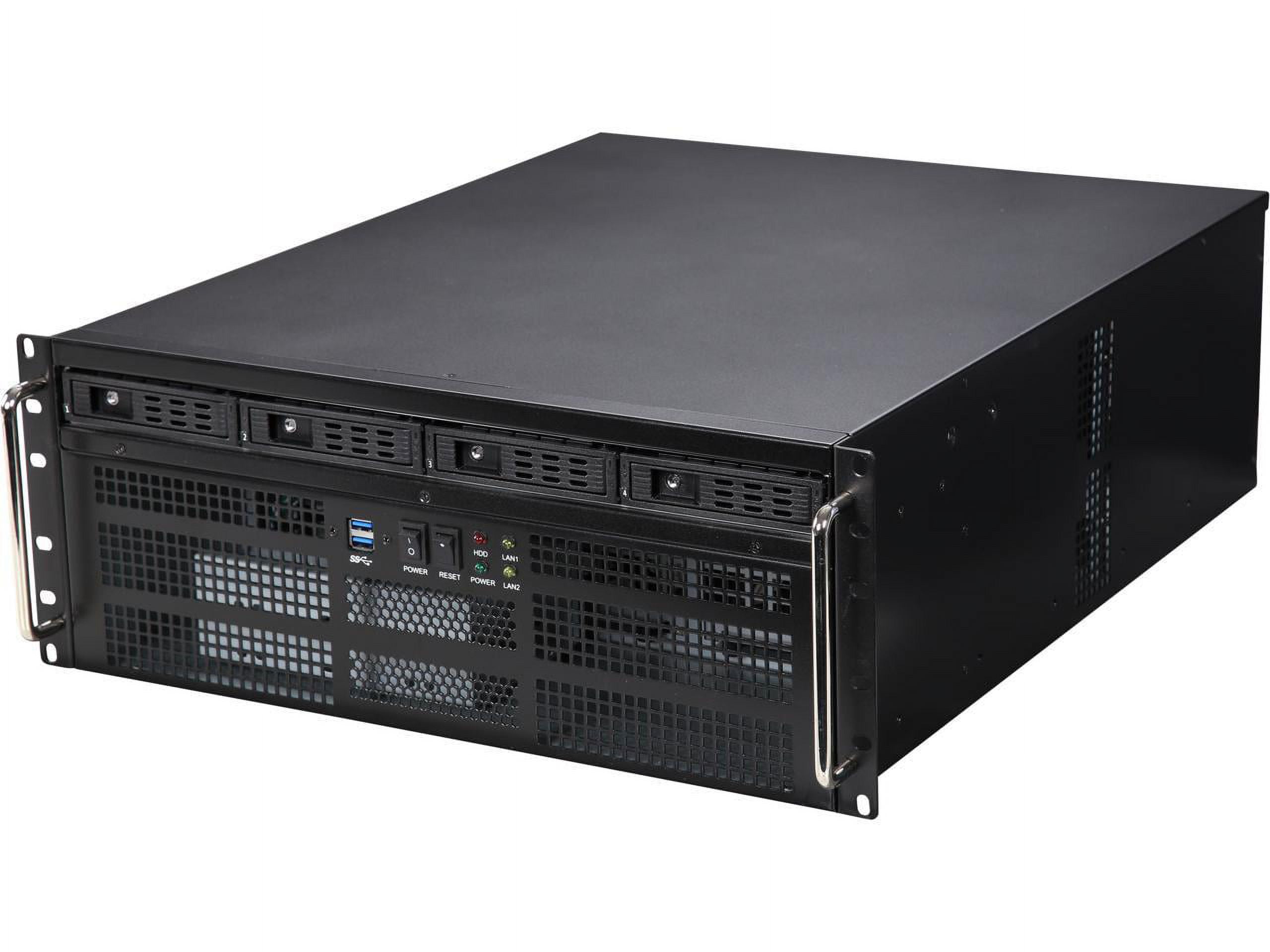 Athena Power RM-4U8G1043 Black SGCC (T = 1.2mm) 4U Rackmount Server ...