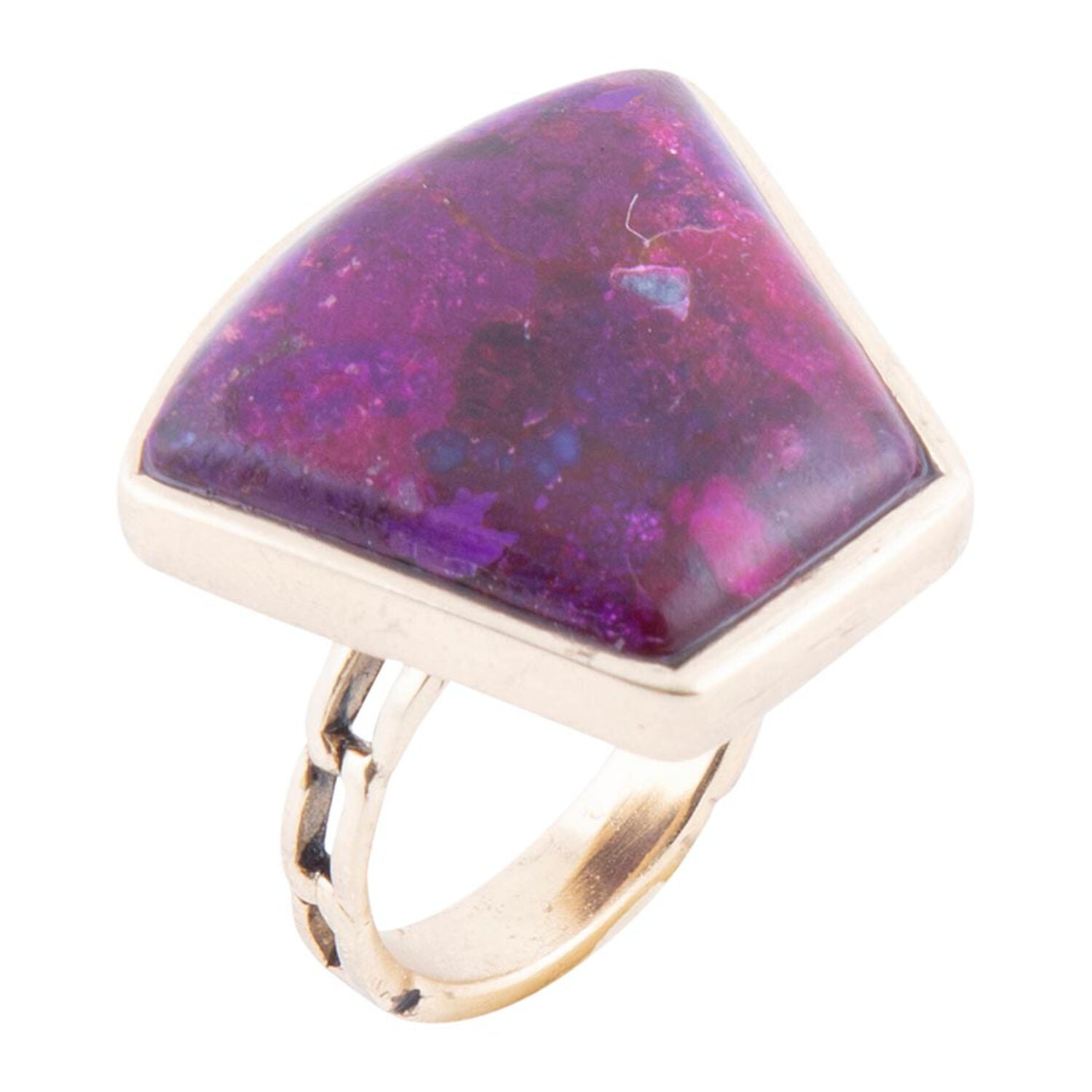 Athena Purple Turquoise Statement Golden Ring - Walmart.com