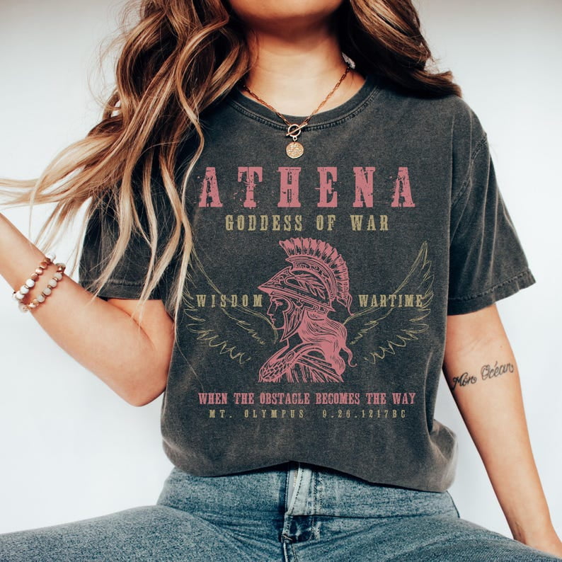 Athena Shirt, Warrior Goddess World Tour Tee, Greek Mythology Gothic T ...