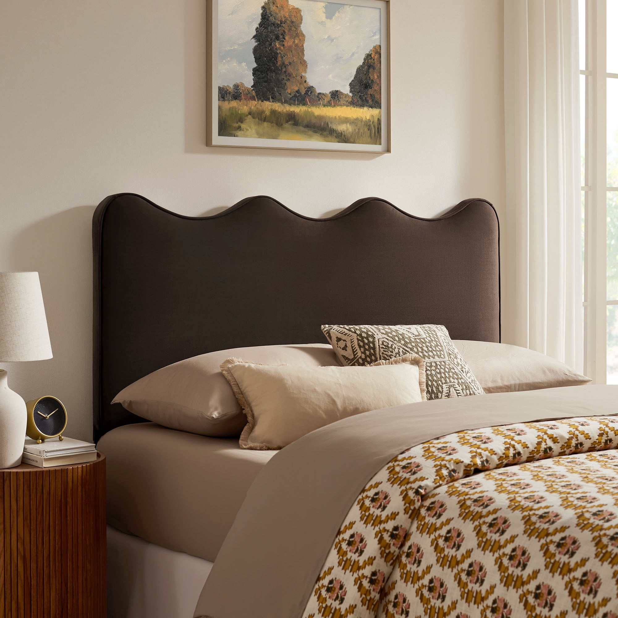 Athena Stain-Resistant Performance Velvet King Size Headboard in ...