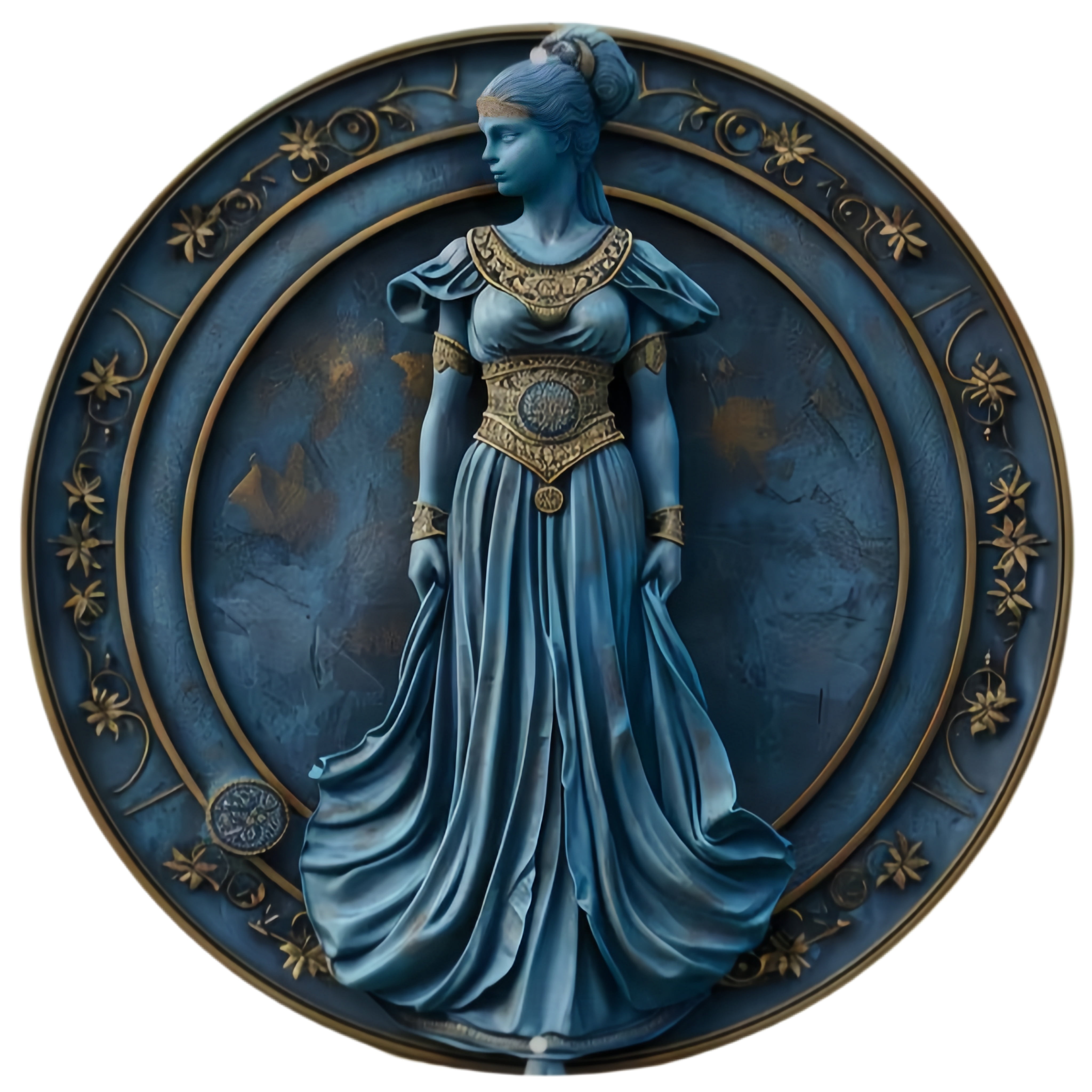 Athena Themed Round Aluminum Sign, Wall Art for Home, Office, Cafe ...