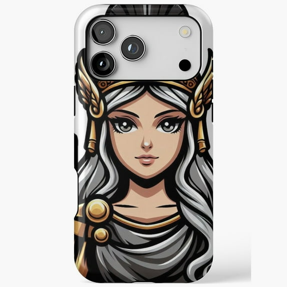 Athena and owl urban cartoon mythology style iPhone Case 17 through 11 ...