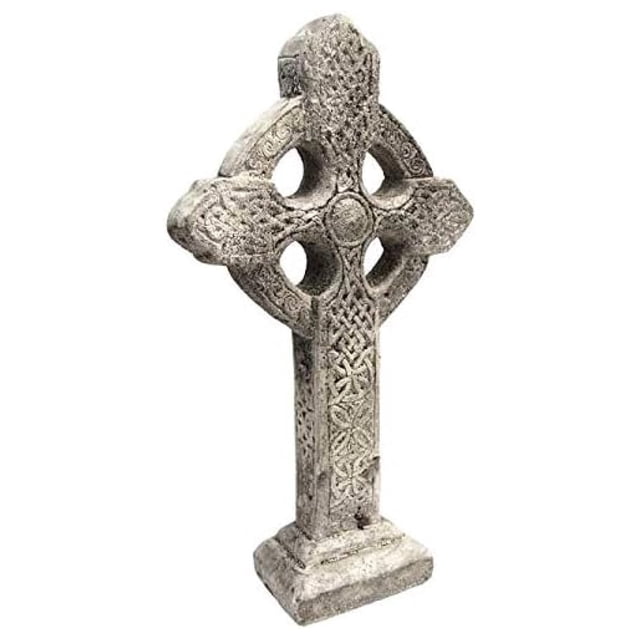 Athens Celtic Cross on Base Statue, Pre Aged - Walmart Business Supplies
