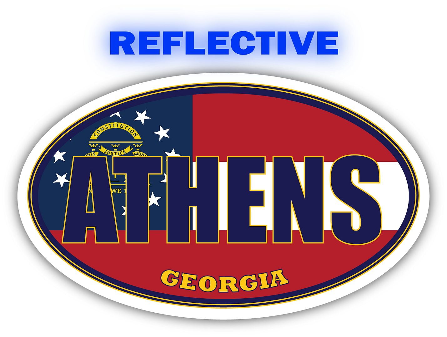 Athens City Georgia State State Flag | GA Flag Clarke County Oval State ...