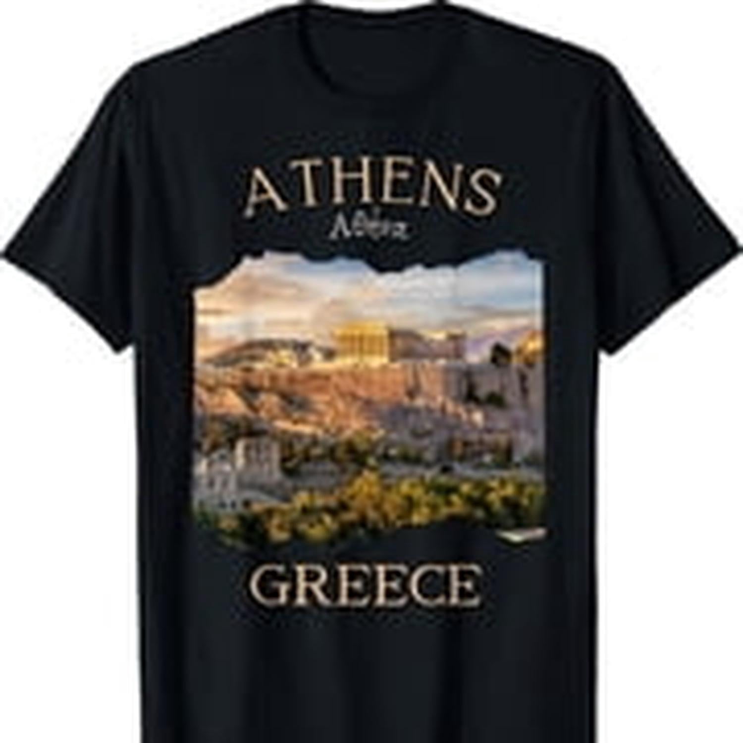 Athens Greece Acropolis And Parthenon Vation uvenir T-SHirt - Walmart.com