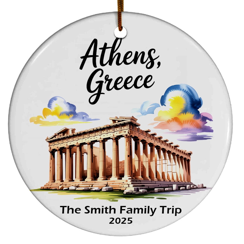 Athens Greece Parthenon Christmas Ornament, Collection of City Travel ...
