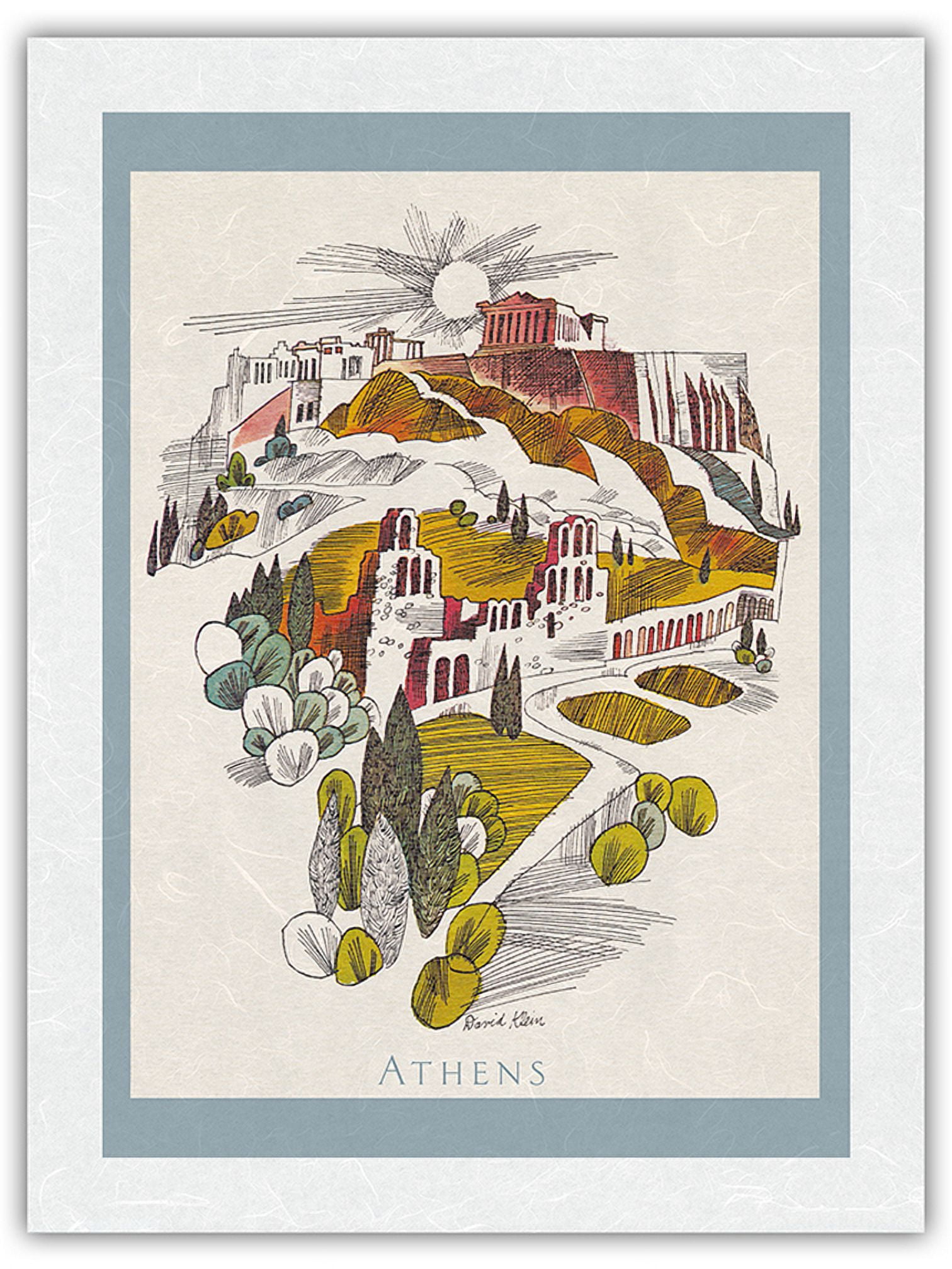 Athens Greece - Parthenon Temple Athenian Acropolis - Vintage Travel ...