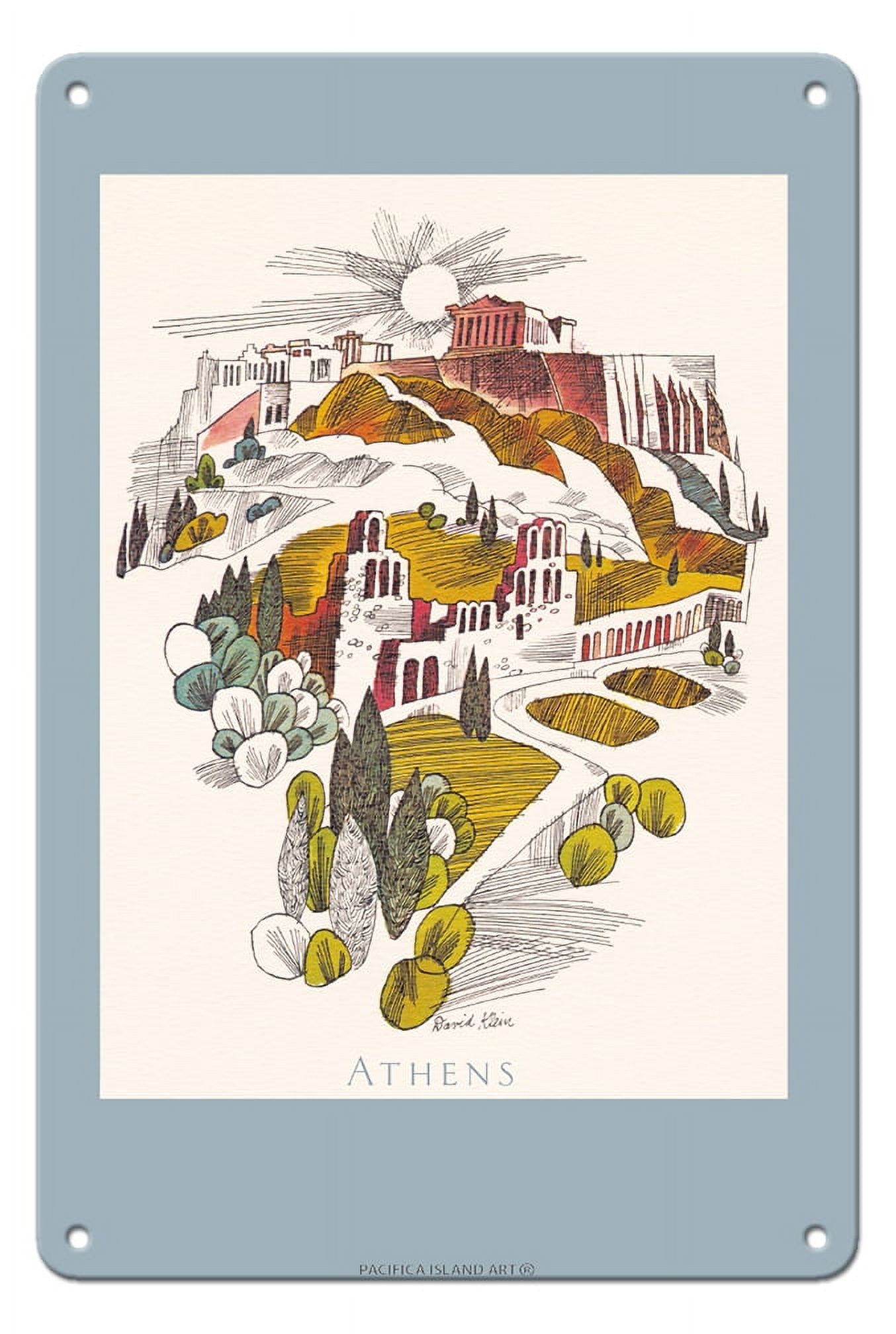 Athens Greece - Parthenon Temple Athenian Acropolis - Vintage Travel ...