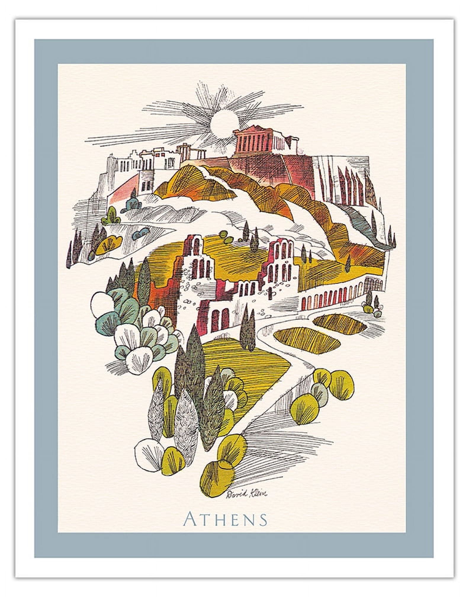 Athens Greece - Parthenon Temple Athenian Acropolis - Vintage Travel ...