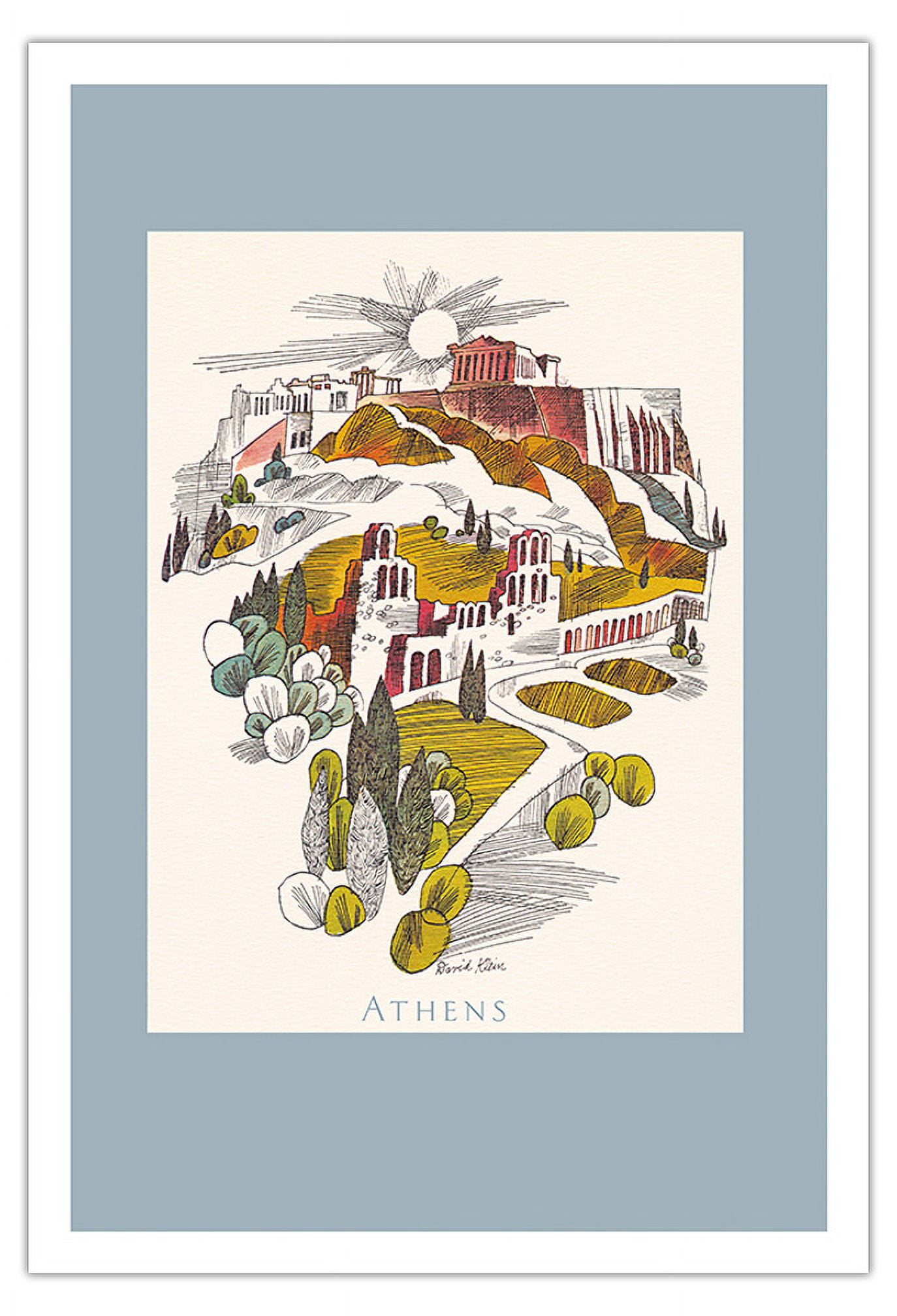 Athens Greece - Parthenon Temple Athenian Acropolis - Vintage Travel ...