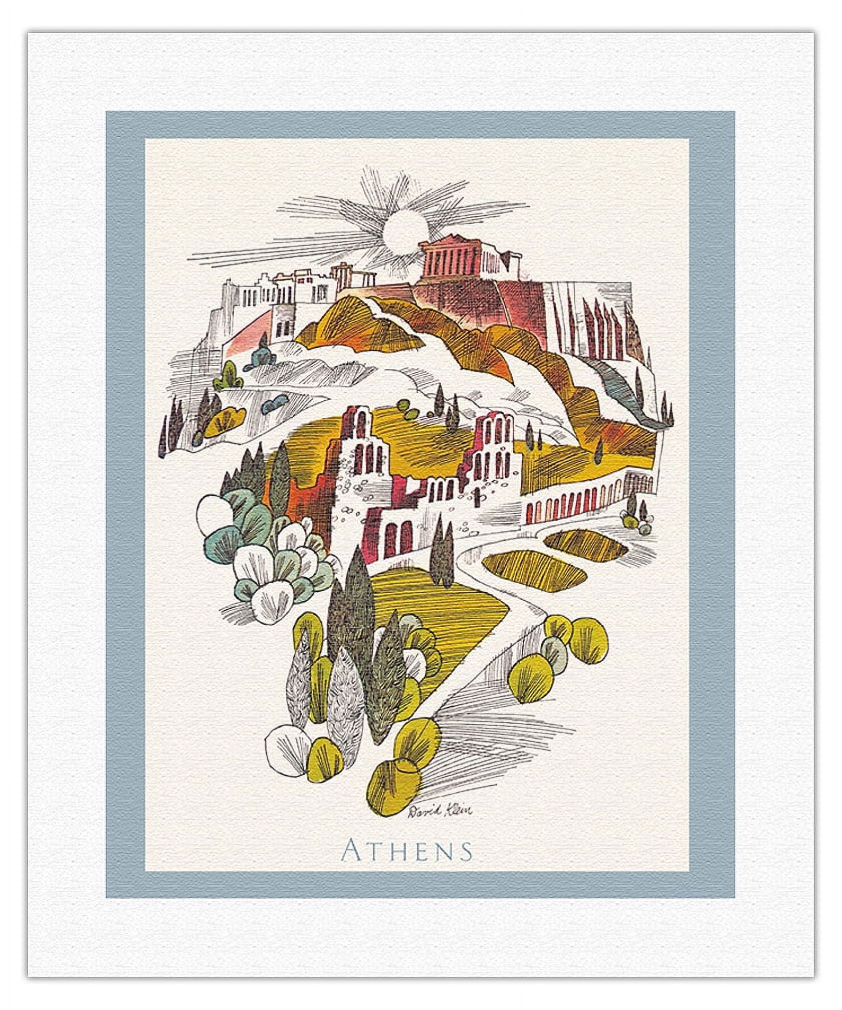 Athens Greece - Parthenon Temple Athenian Acropolis - Vintage Travel ...