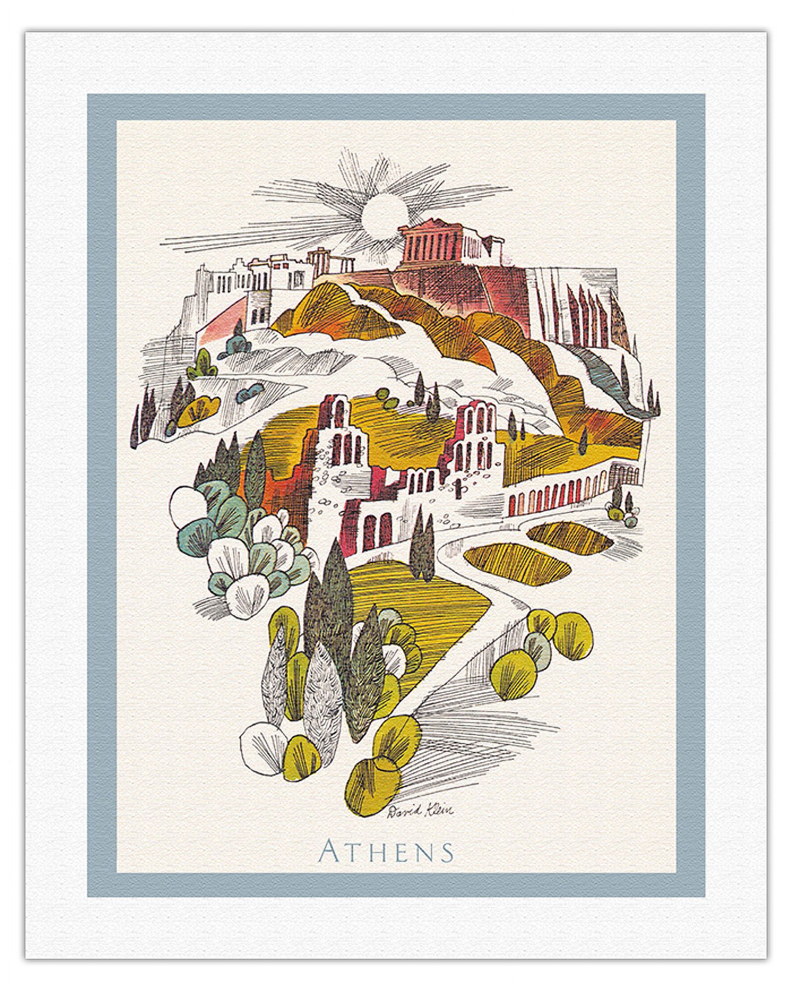 Athens Greece - Parthenon Temple Athenian Acropolis - Vintage Travel ...