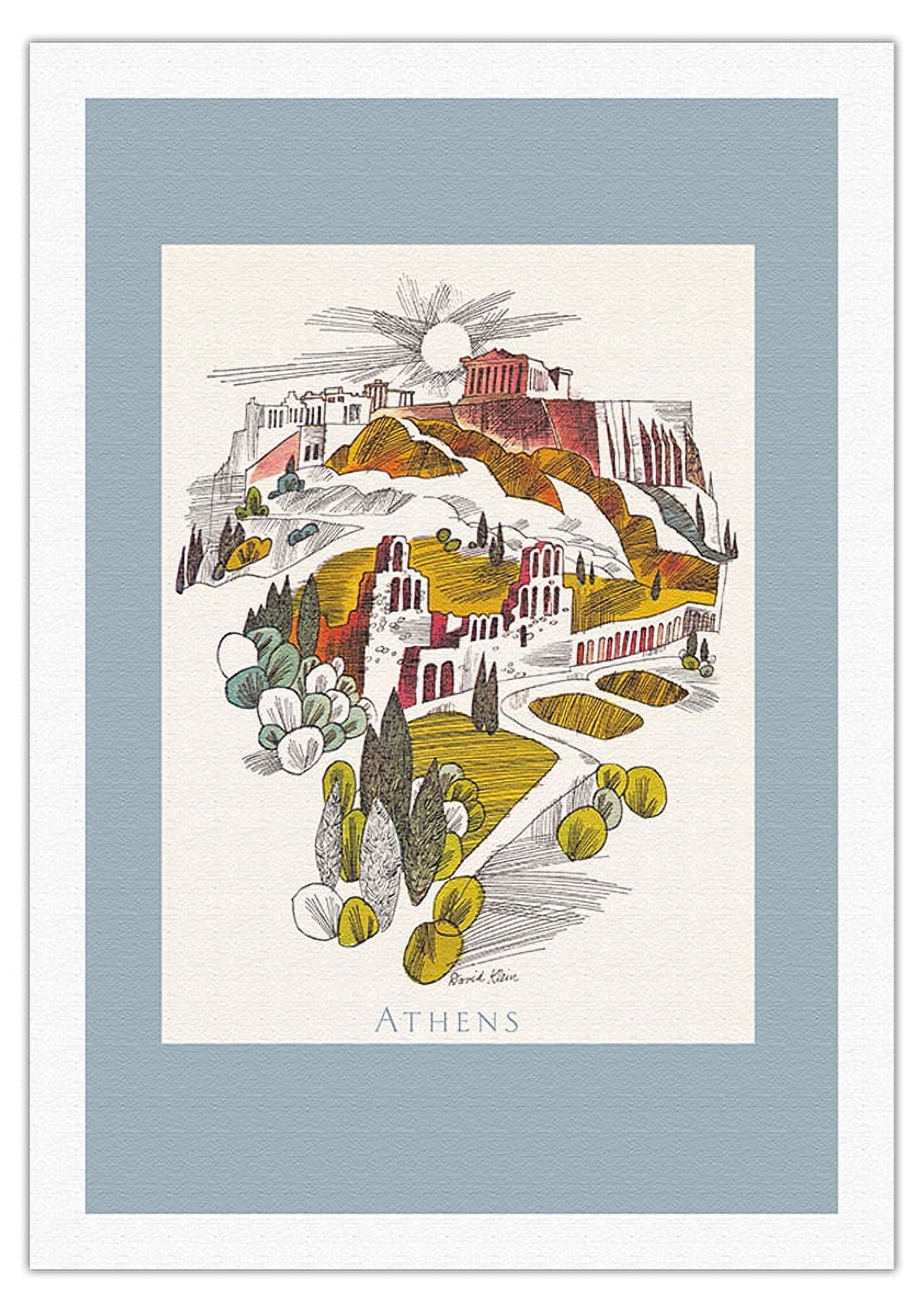 Athens Greece - Parthenon Temple Athenian Acropolis - Vintage Travel ...