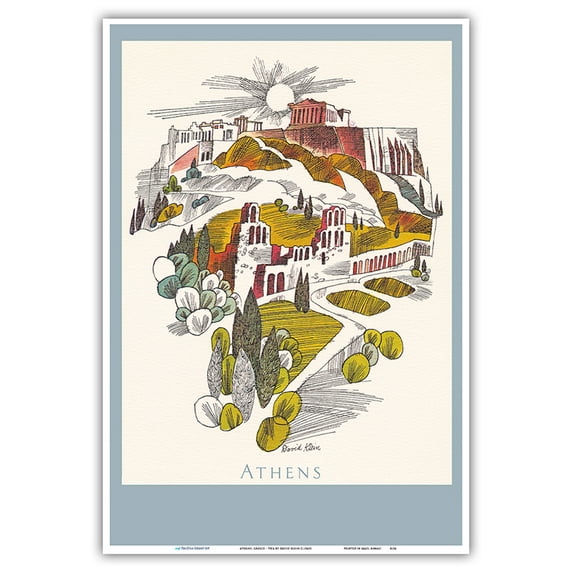 Athens Greece - Parthenon Temple Athenian Acropolis - Vintage Travel ...