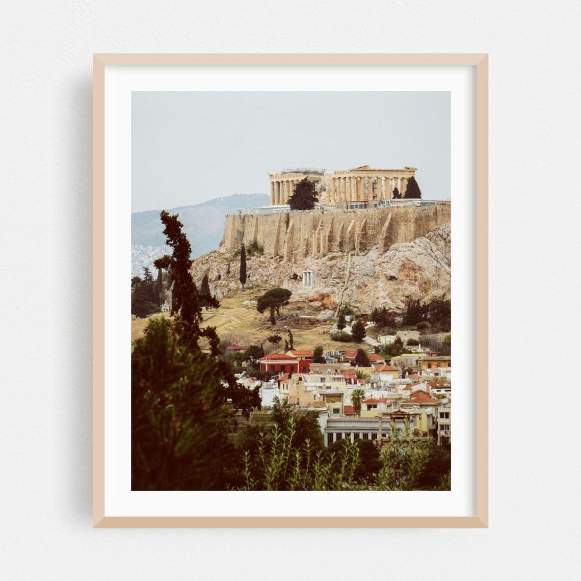 Athens Greece Vintage Architecture Travel Poster Unframed Paper Print ...