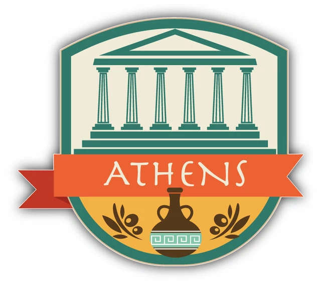 Athens Greece World City Travel Label Badge Car Sticker Phone Decal ...