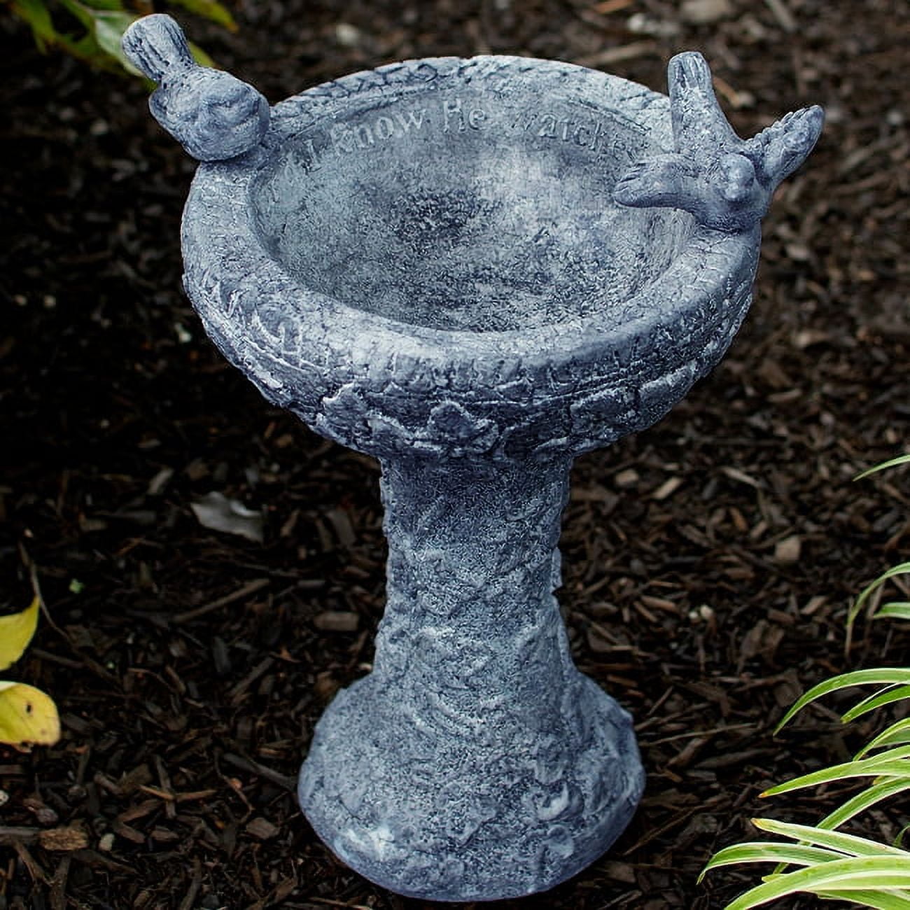 Athens "His Eye is on the Sparrow" Bird Bath, Flint - Walmart.com