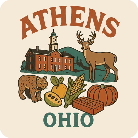 Athens Ohio Keepsakes Souvenir Vinyl Sticker – Destination Travel ...