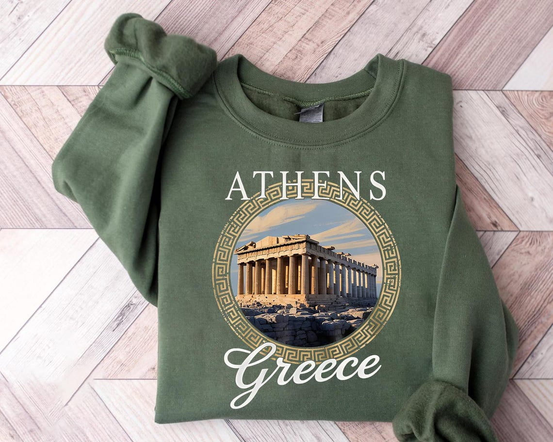 Athens Parthenon Sweatshirt: Greek Architecture Travel Souvenir TSHIRT ...