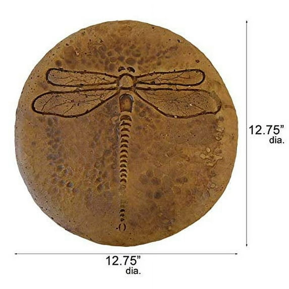 Athens Round Dragonfly Stepping Stones, Autumn Wheat, Pack of 2 ...