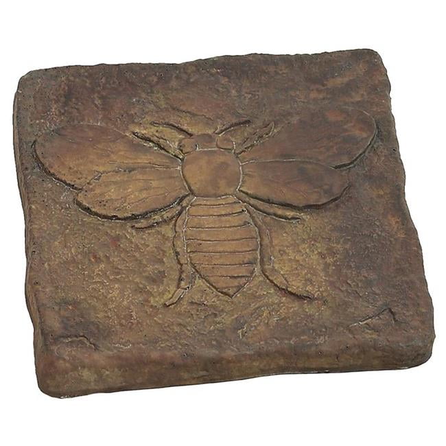 Athens Stonecasting Beige/Brown Concrete 2 in. H Bee Stepping Stone ...