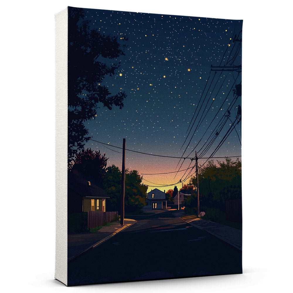 Athens Travel Starry Night Canvas Print, Ontario Canvas Wall art ...