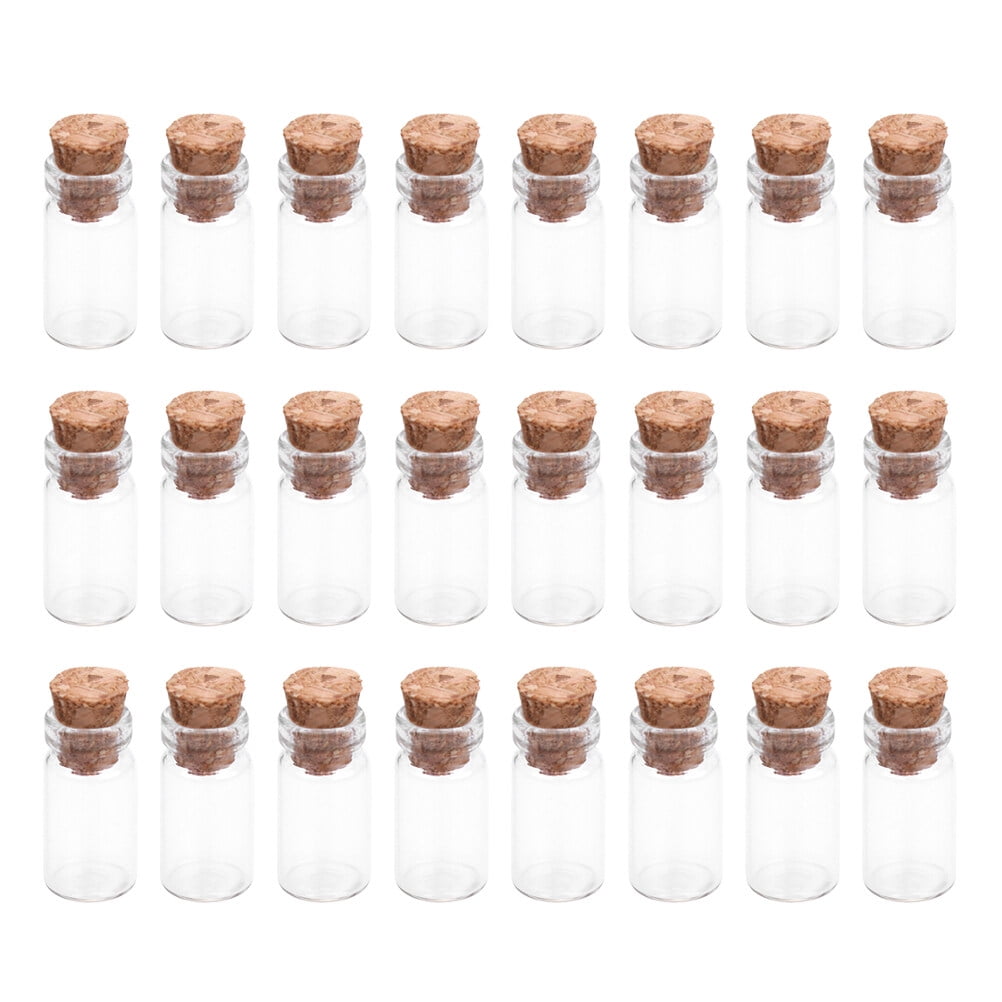 Athitqq 1 Pack 30pcs 1.5ml Clear Small Mini Glass Jars with Cork ...