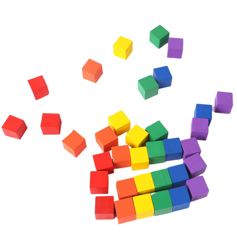 Athitqq 100pcs DIY Square Cubes Wooden Craft Cubes Accessories DIY ...