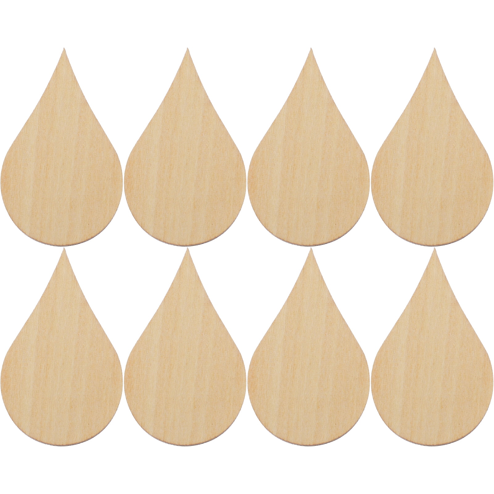 Athitqq 20pcs 50mm DIY Natural Water Drop Shape Wooden Handmade Chip ...