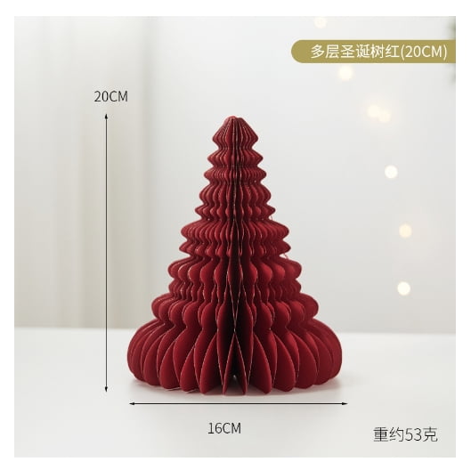 Athitqq Paper Chiristmas Tree Festival Honeycomb Xmas Tree Decor Small ...