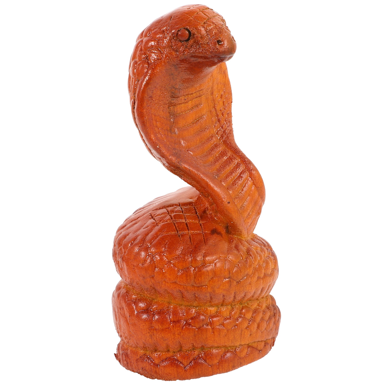 Athitqq Wood Carving Snake Statue Small Snake Model Landscape Snake ...