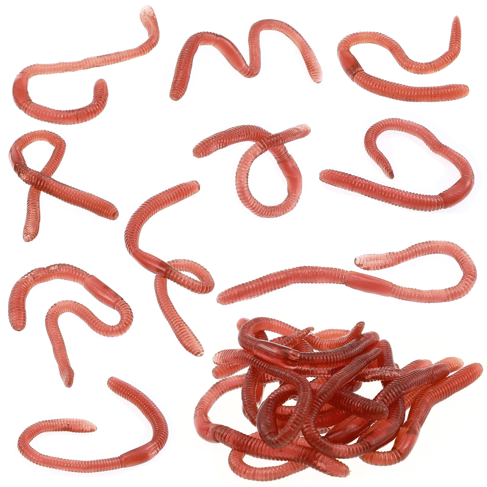 AthitqqM 10 Pcs Simulation Earthworms Tricky Toys Artificial Earthworms ...