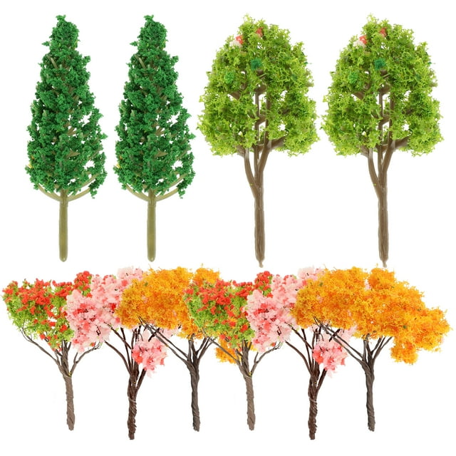 AthitqqM 10Pcs Miniature Model Trees DIY Landscape Miniature Trees ...