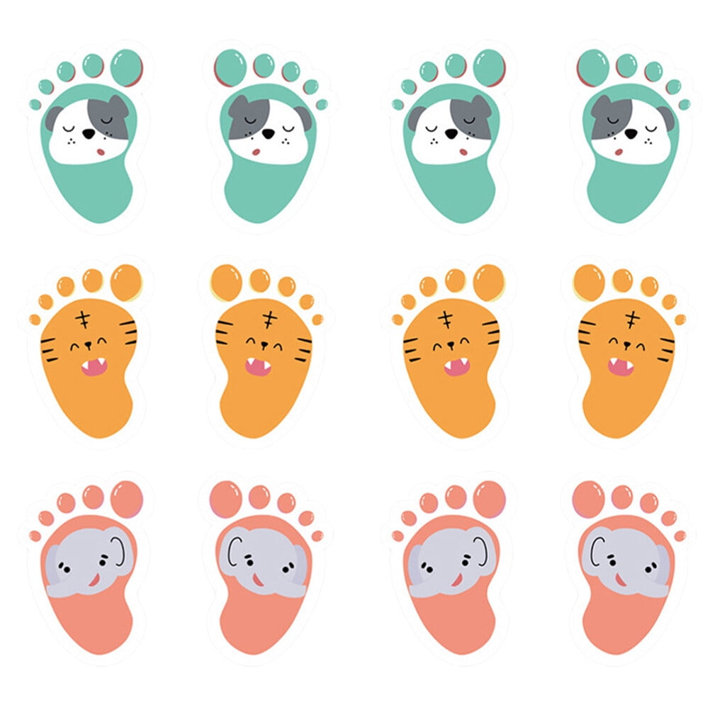 AthitqqM 12Pcs Small Footprint Stickers Floor Stickers for Kindergarten ...