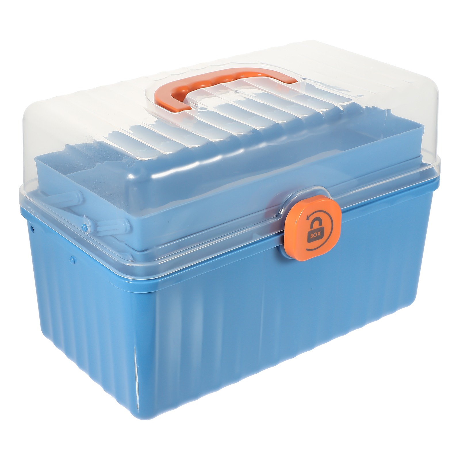 Kisangel Blue Portable First Aid Box for Storage with Large Capacity ...