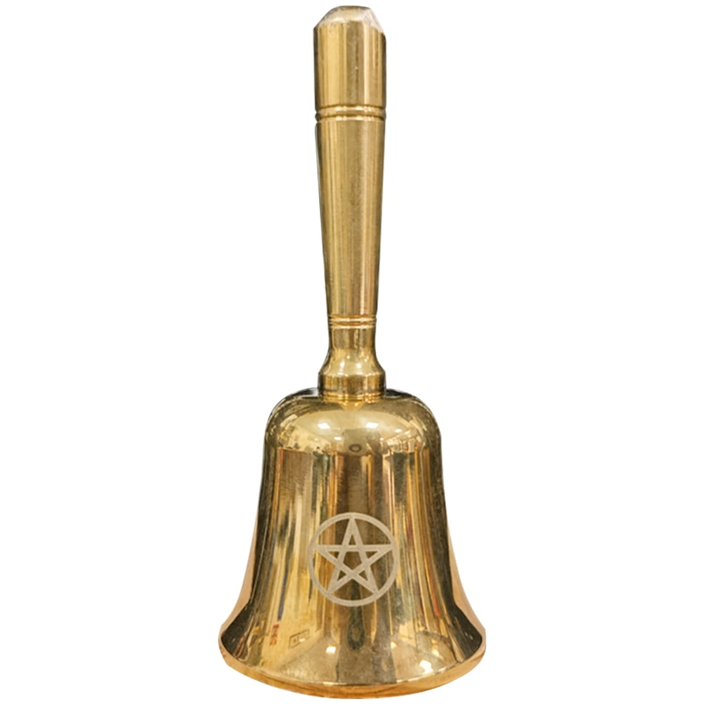 AthitqqM Mini Brass Altar Bell Pentagram Wiccan Supply Altar Ritual ...
