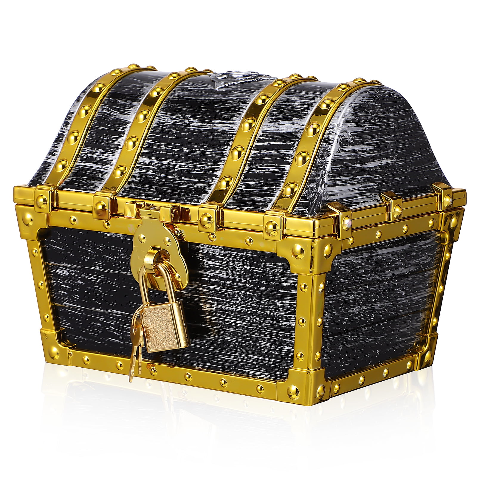 AthitqqM Pirate Treasure Chest Game Prop Decorative Plastic Treasure ...