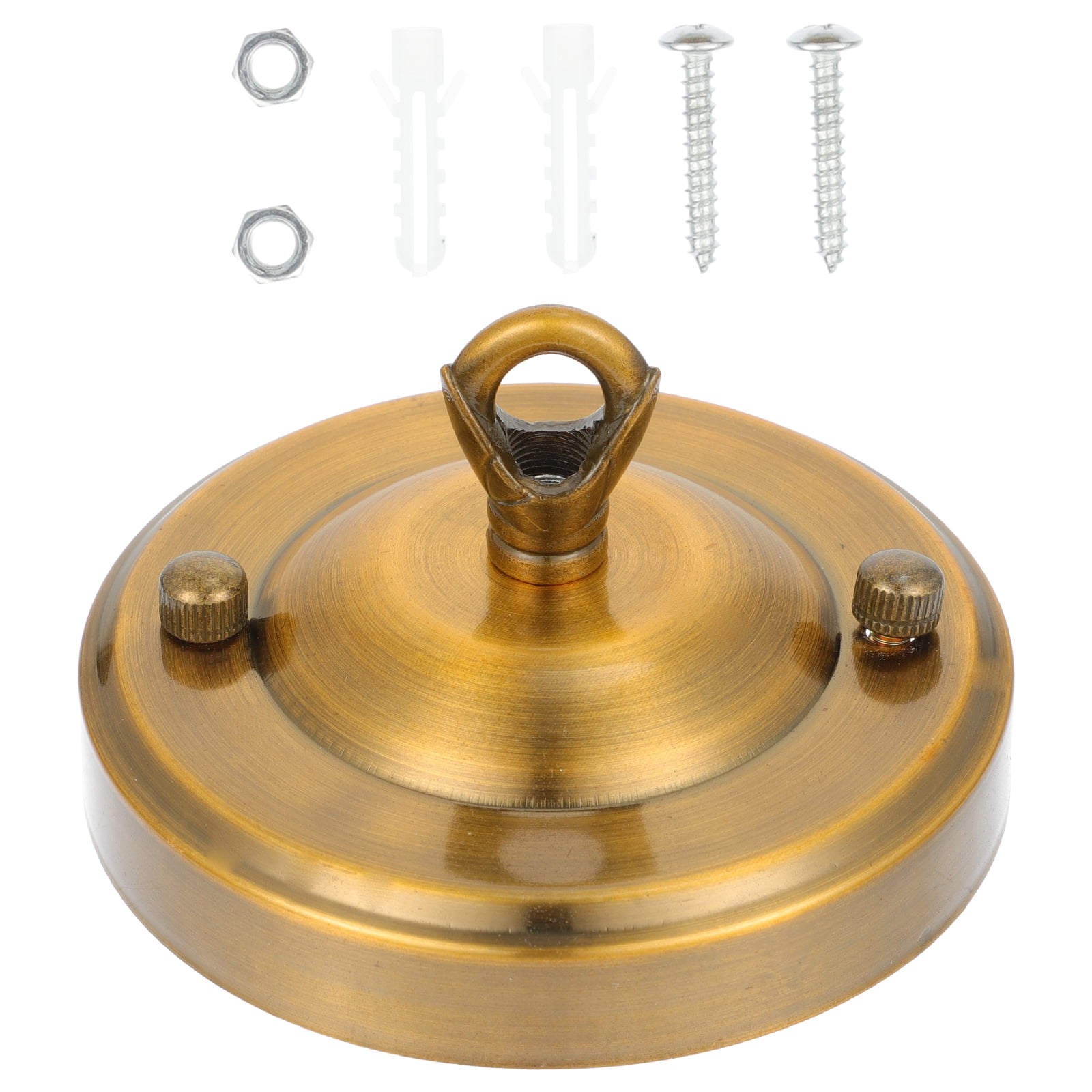 KONTONTY m Golden Iron Round Disc Simple Retro Industrial Style Ceiling ...