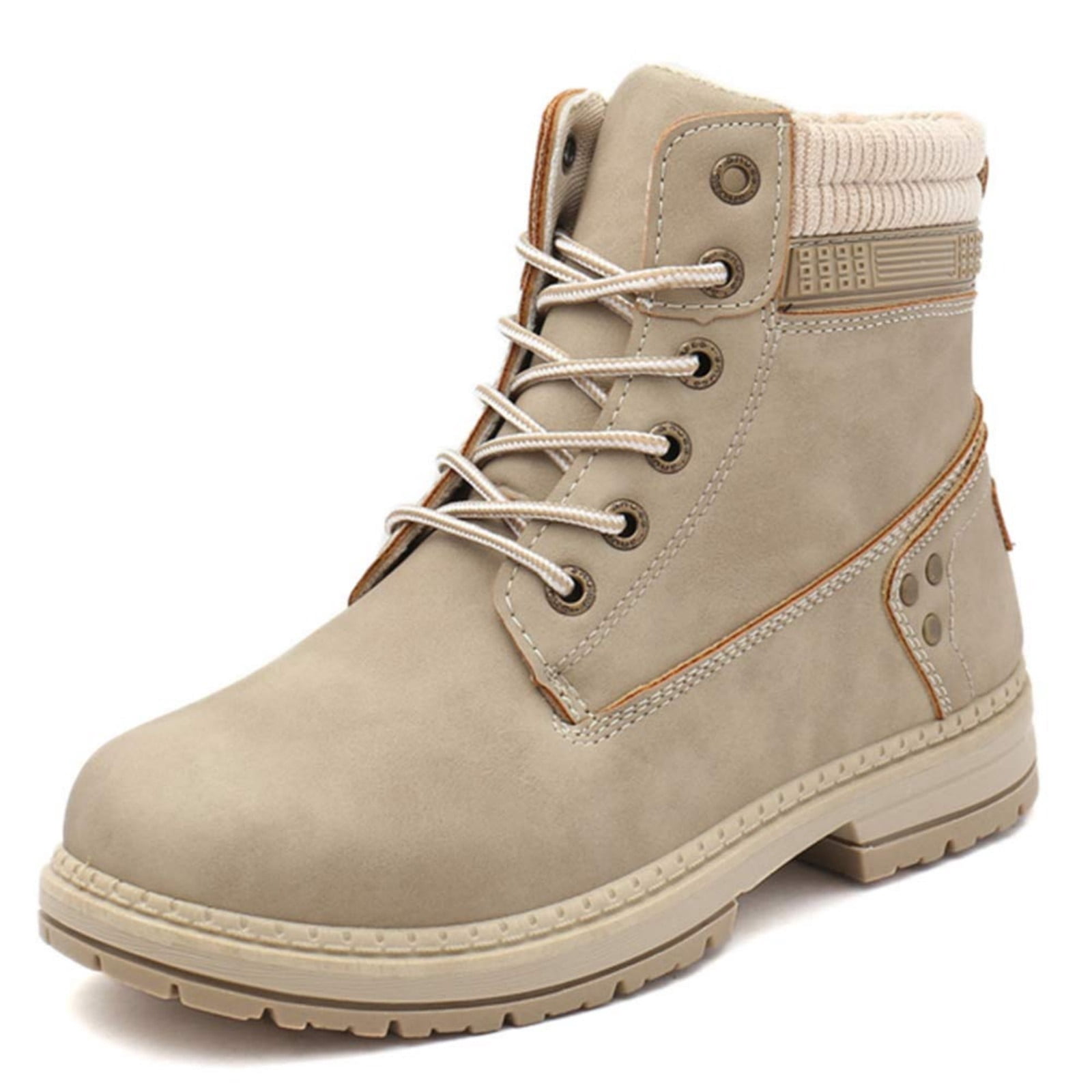 Athlefit Women Ankle Boots Waterproof Hiking Combat Boots Lace up Low ...