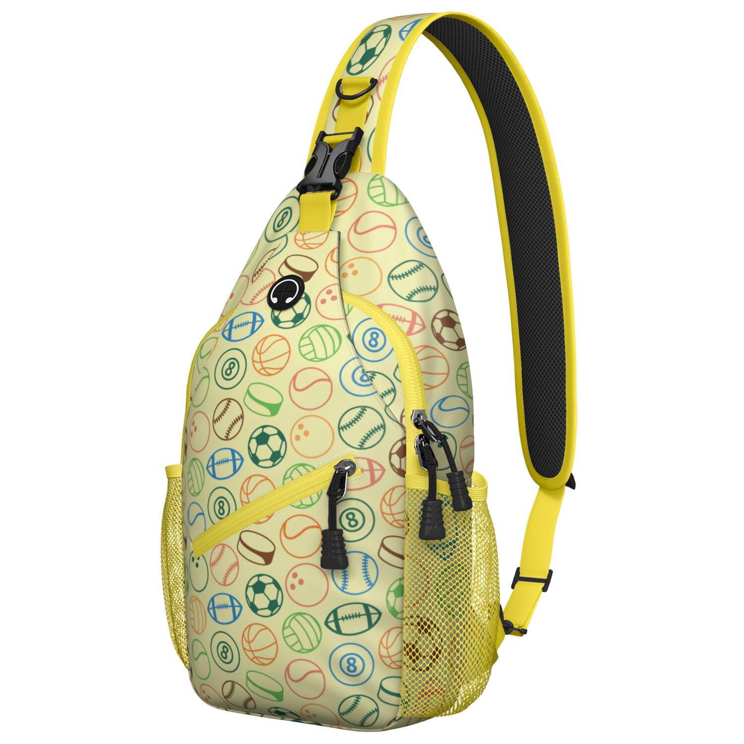Athlete Crossbody Bag Spacious Shoulder Backpack with Soccer Ball Print ...