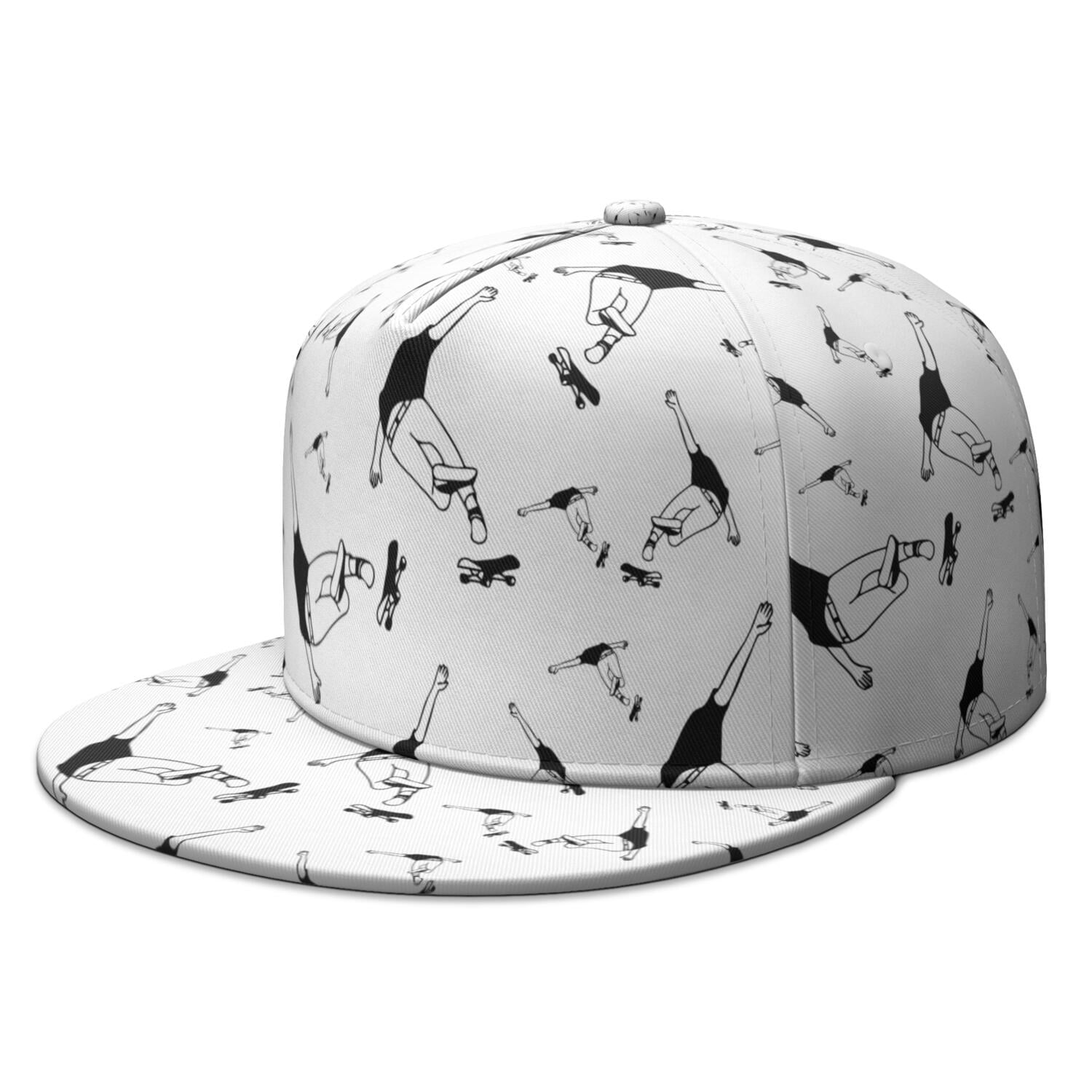Athlete Snapback Hat – Competition Game Print Flat Bill Cap for Men ...