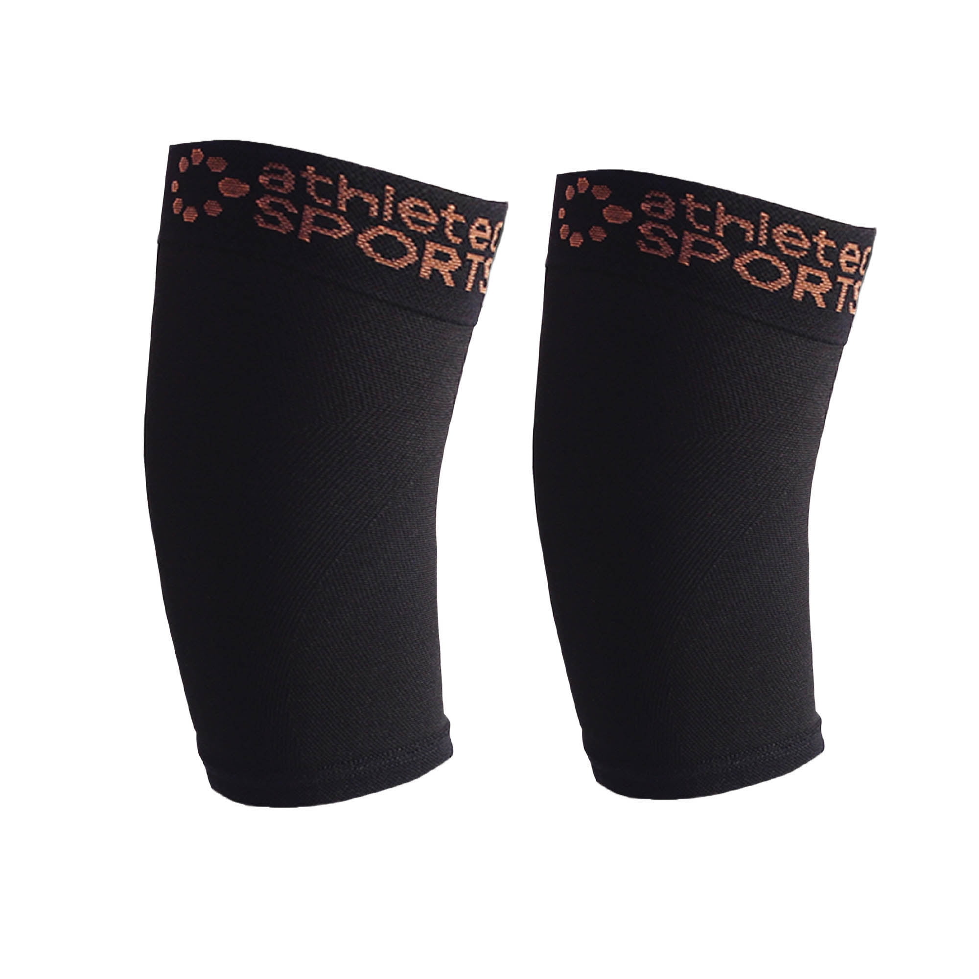 8" Black Pair Medium Copper Compression Elbow Sleeves - Walmart.com