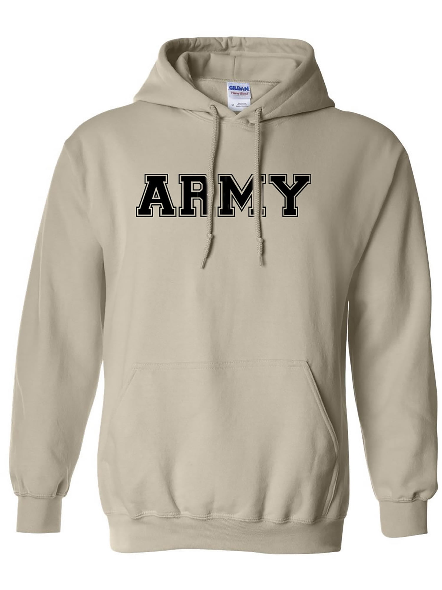 Athletic ARMY Hooded Sweatshirt in Sand - Walmart.com