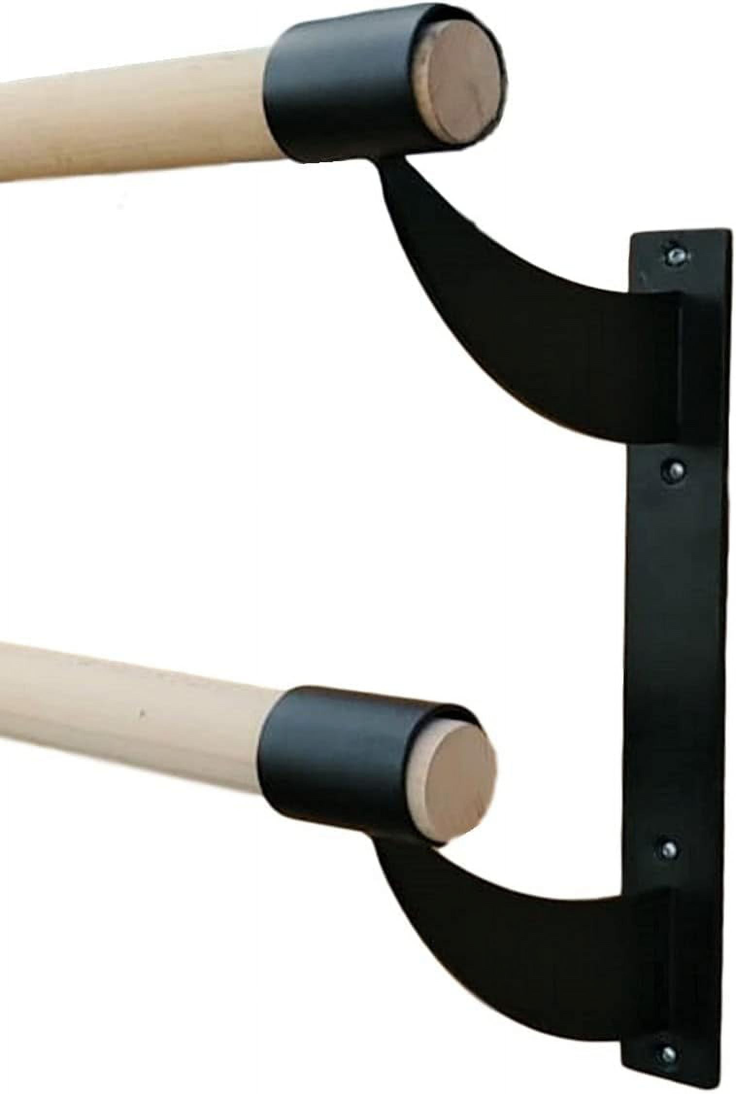 Double Ballet Brackets (Pair) Fixed Height Wall Mount Ballet Barre 2 ...
